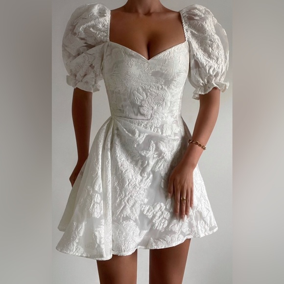 Showpo. | Dresses | Brailey Mini Dress Puffsleeve Fit And Flare Dress ...